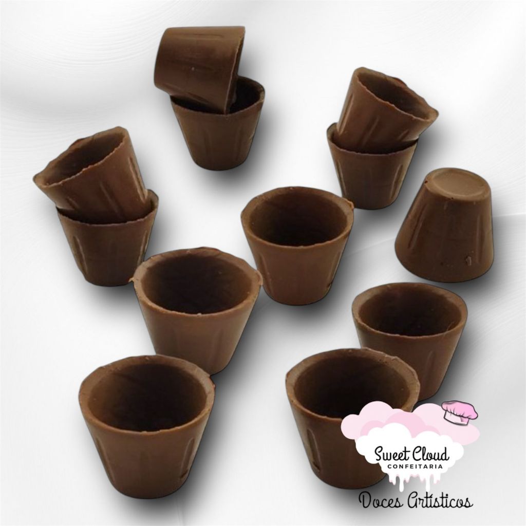 50 Copinho de Chocolate ao leite para Doces Finos e Licores ...