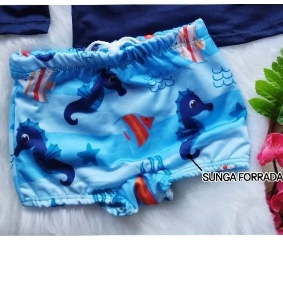 SUNGA infantil 1 A 10 ANOS UV LISAS OU ESTAMPADAS NATAÇÃO PRAIA PSCINA ...