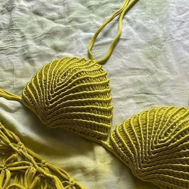 top concha de macrame | Shopee Brasil