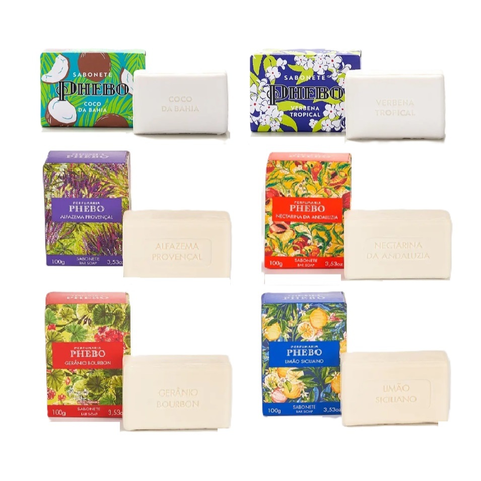 Kit avulso com 6 fragrâncias dos sabonetes da linha Phebo Origens 100g ...
