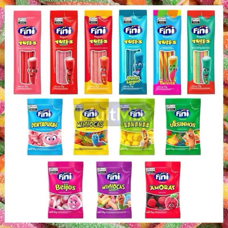 Fini Tubes e Fini Mini 15g - Unidade | Shopee Brasil