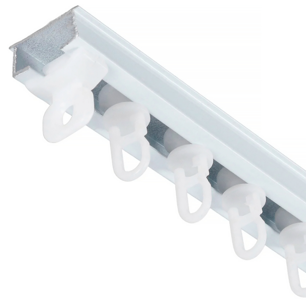 Trilho Suíço Simples Max Alumínio Branco – Kit com Deslizantes ...