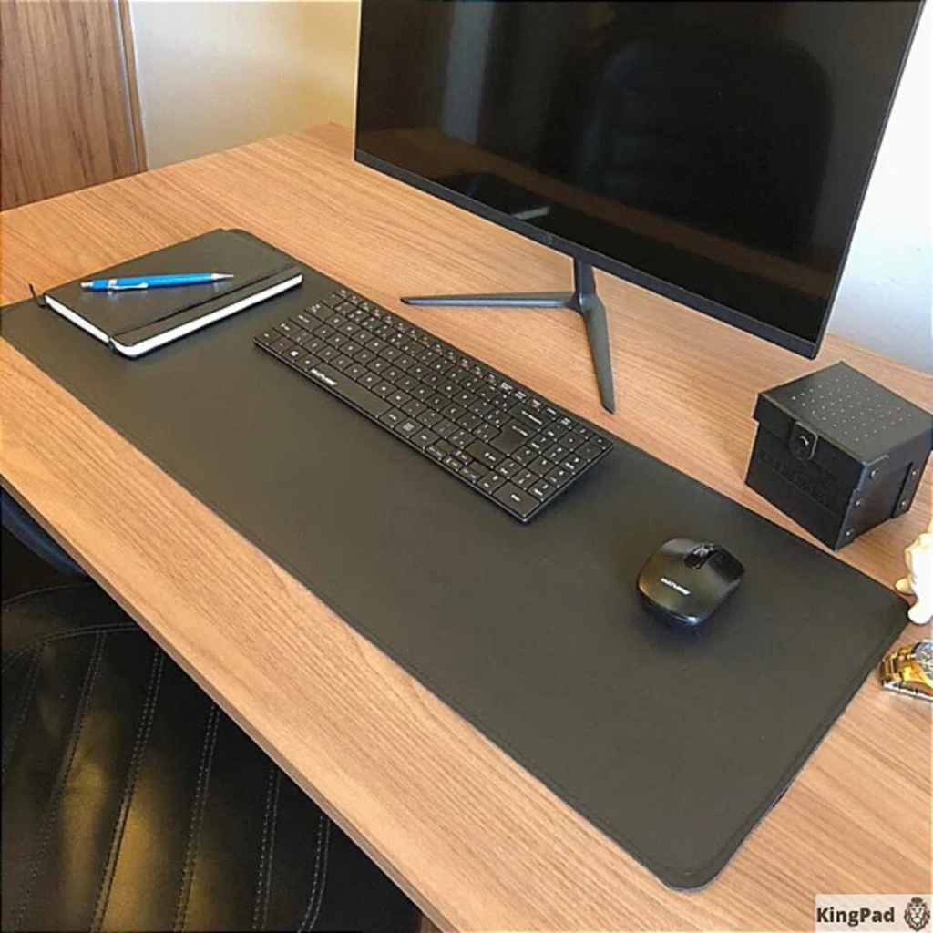 Mousepad Gamer 80x30 Preto Liso Grande para Escritório, Jogos Knup ...