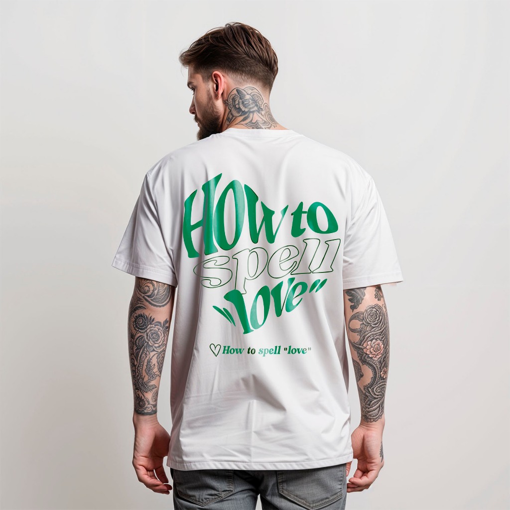 Camiseta Masculina HOW TO SPELL LOVE Camisa T-Shirt Street Wear 100% ...