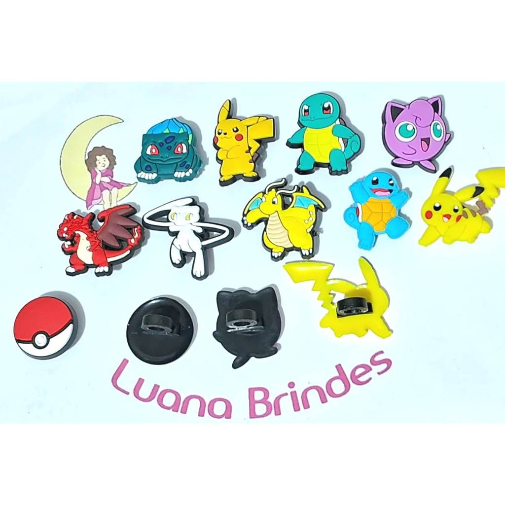 Ponteira P/Lápis Pokemon Emborrachado Pacote com 10 Unidades | Shopee ...