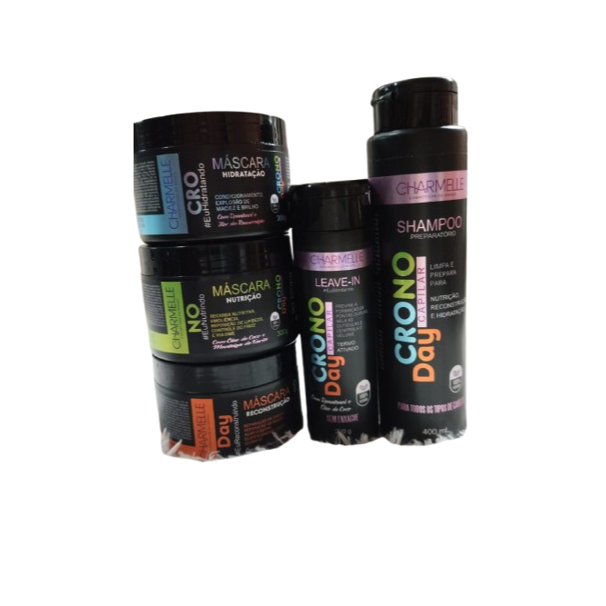 KIT CRONOGRAMA CHARMELLE COSMÉTICOS CRONODAY CAPILAR HIDRATAÇÃO ...