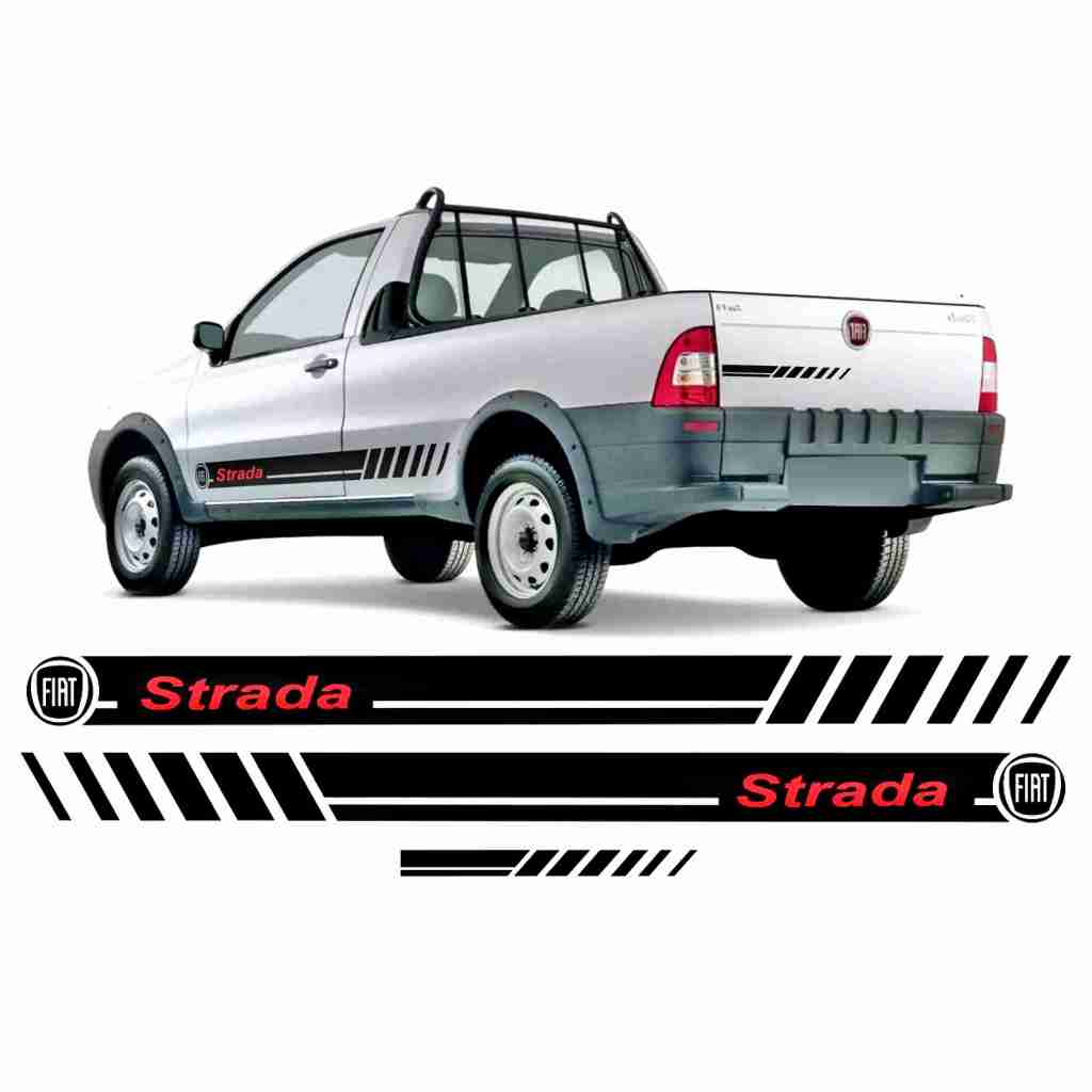 Adesivos Fiat Strada Working Trekking Adventure Lateral e Traseira ...