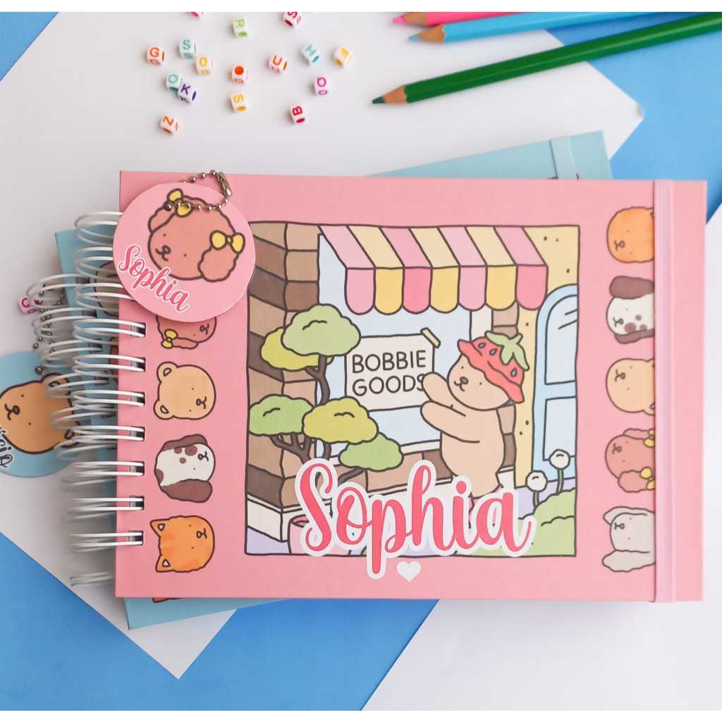Livro de colorir Bobbie Goods azul ou rosa ENVIO RÁPIDO | Shopee Brasil