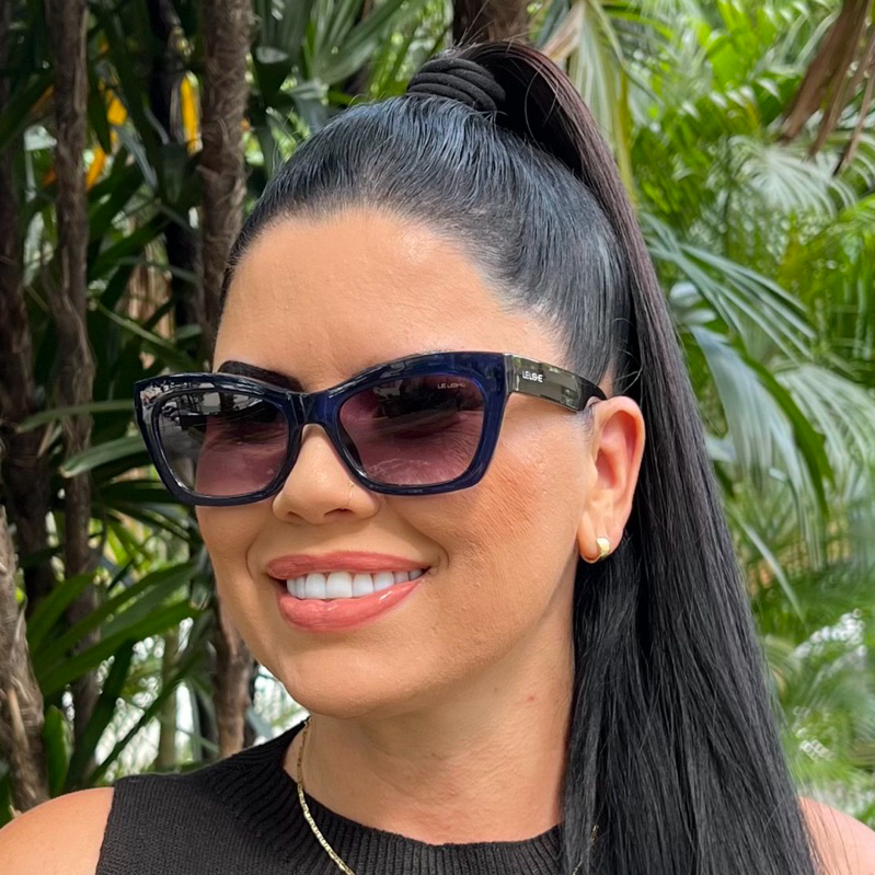 Le Lishe Óculos de sol Hanna feminino gatinho retrô vintage tread clean ...