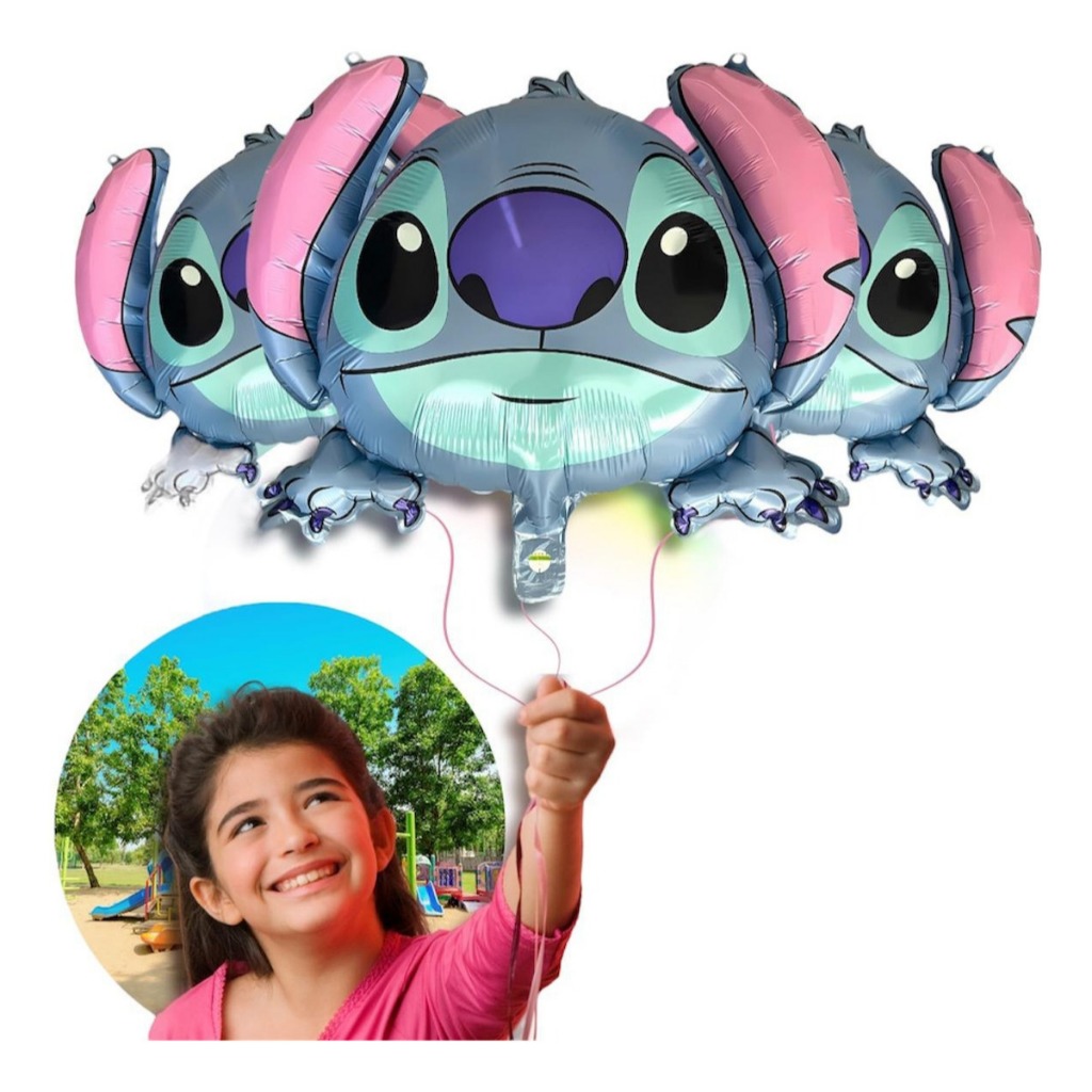 Balão Metalizado Lilo Stitch Kit com 4un/8un/12un/16un Cabeça Grande ...