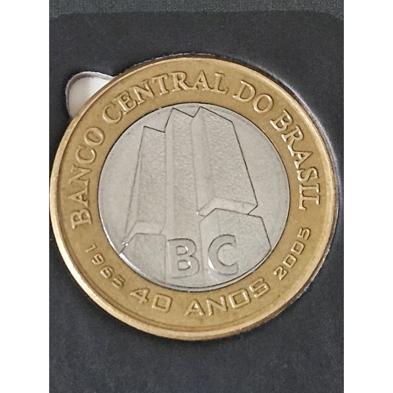 Moeda 1 Real Comemorativa 40 anos do Banco Central | Shopee Brasil