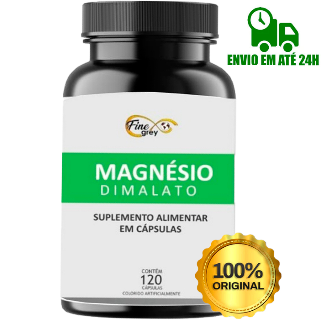 Magnésio Dimalato 500mg 120 Cápsulas vitamina e suplemento alimentar Original | Shopee Brasil