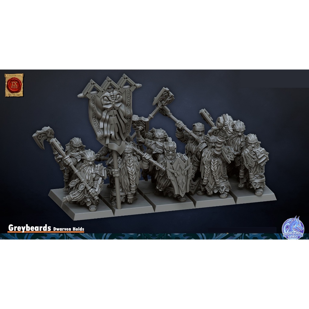 Miniatura Longbeards Greybeards Dwarfs - Jogos de Tabuleiro Wargaming ...