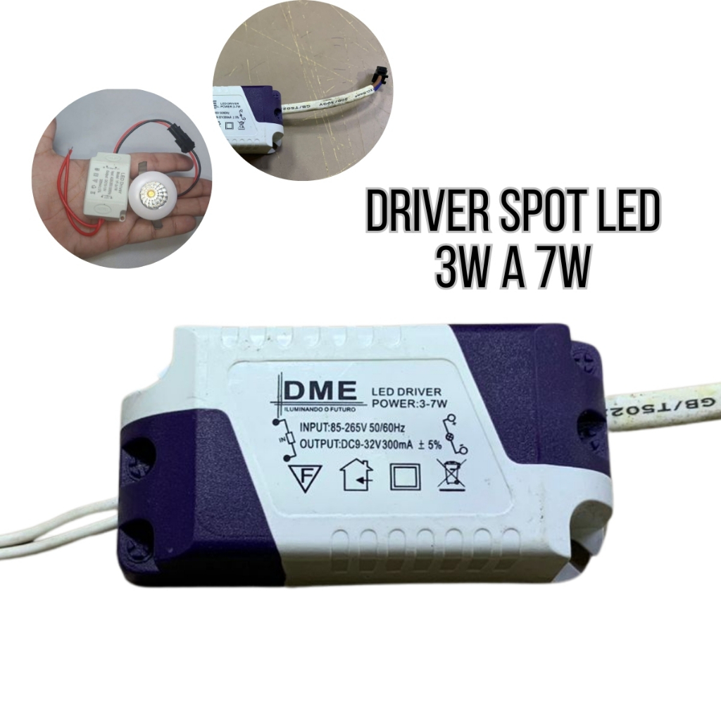 Kit 10 Driver Led Reator Fonte Para Spot 3w a 7w Bivolt | Shopee Brasil