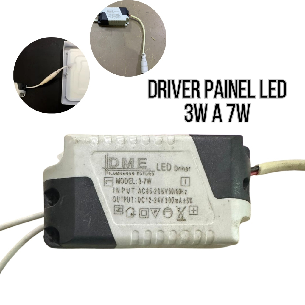 Kit 10 Driver Led Reator Fonte Para Painel 3w a 7w Bivolt | Shopee Brasil