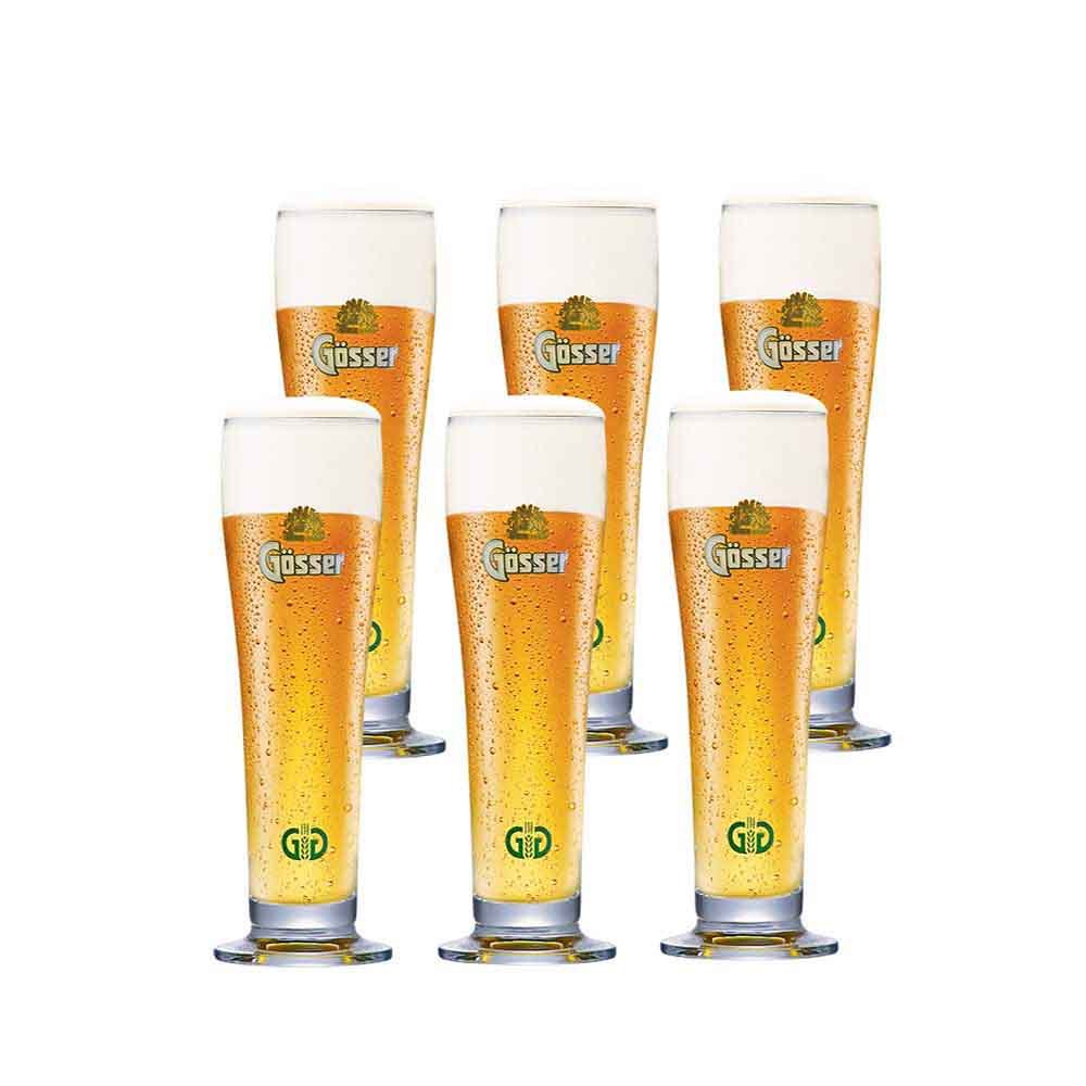 Copo de Cristal Gosser Nucleation Point Cerveja 6pcs, 400ml - Ruvolo ...