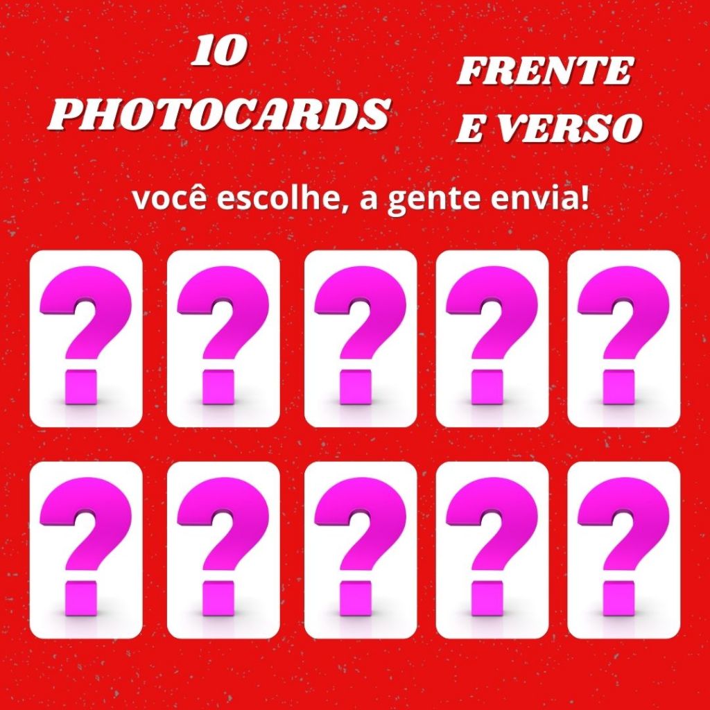 PACK COM 10 PHOTOCARDS PERSONALIZADOS FRENTE E VERSO | Shopee Brasil