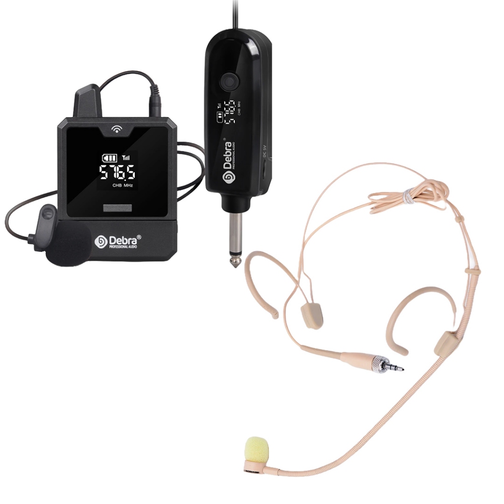 Kit Microfone Auricular + Transmissor sem fio | Shopee Brasil