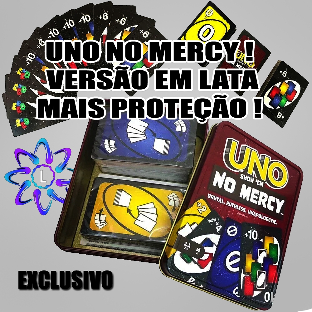 UNO No Mercy LATA ! - Versão Exclusiva ! Durável, Compacta e Perfeita ...