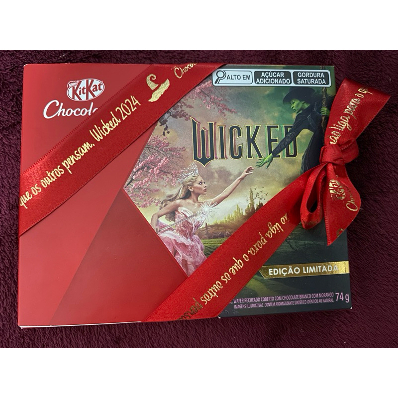 Chocolate Kit Kat Wicked Edição Especial Com Fita Wicked 2024 Shopee