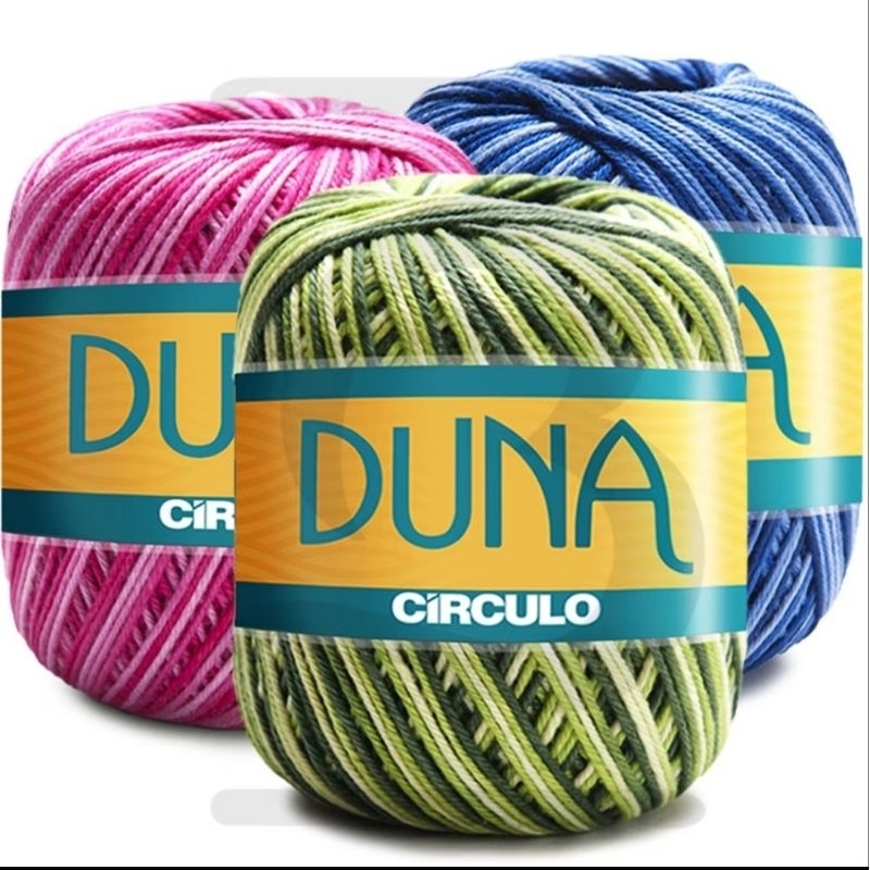 KIT 4 novelos - DUNA MESCLADA CIRCULO 100G- 170M | Shopee Brasil