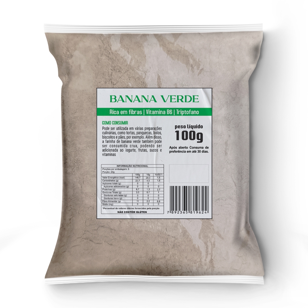 Banana Verde em pó 100g DaEssencia | Shopee Brasil