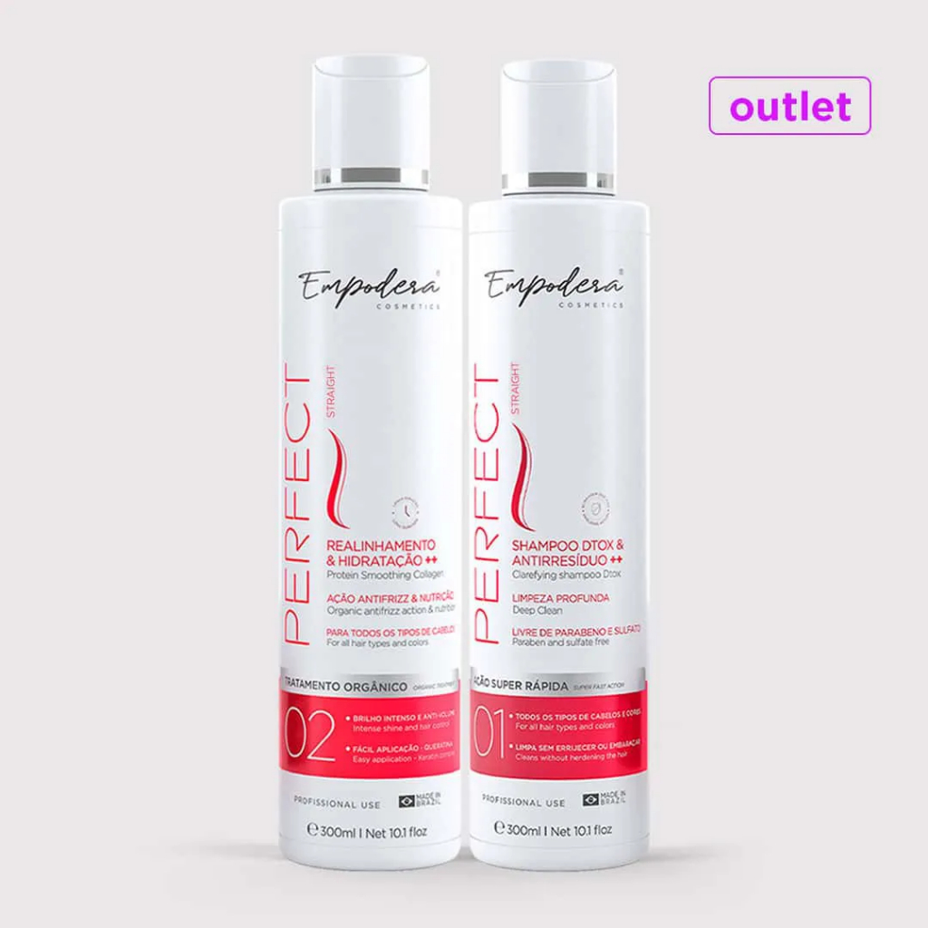 Kit Alisamento Redutor de Volume Empodera 2x300ml Alinhamento Capilar Orgânico | Shopee Brasil