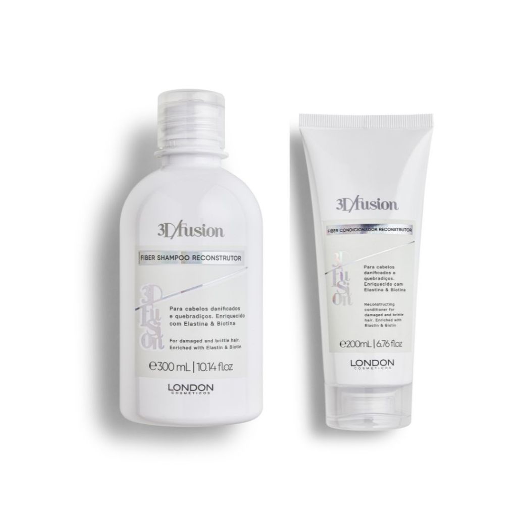 Kit Shampoo 300ml E Condicionador 200g Fiber Fusion - London | Shopee ...