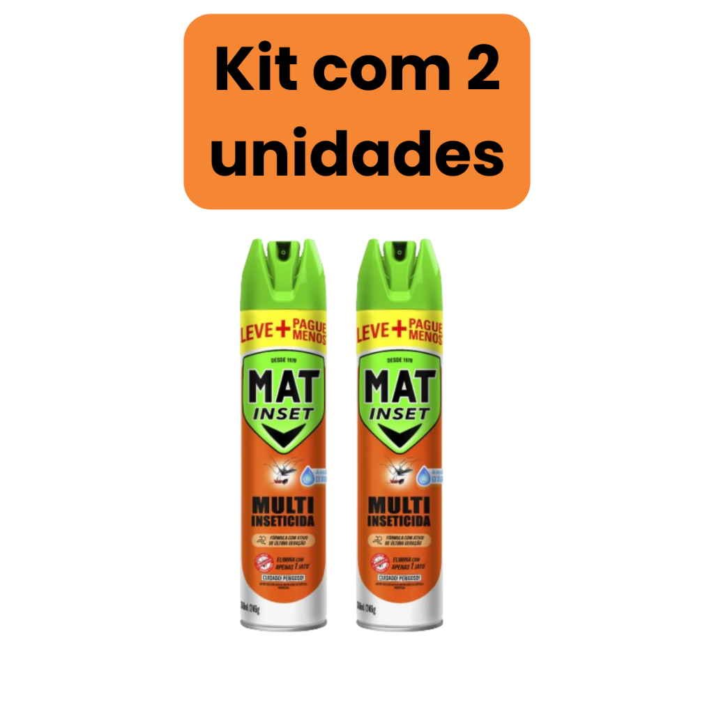 Box com 2 Unidades de Inseticida Mat Inset Multi Não Deixa Cheiro 360ml ...