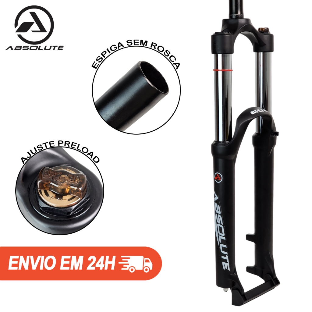 Suspensão Absolute Brutus FR Aro 26 150mm de Curso Espiga Sem Rosca 9x100mm | Shopee Brasil