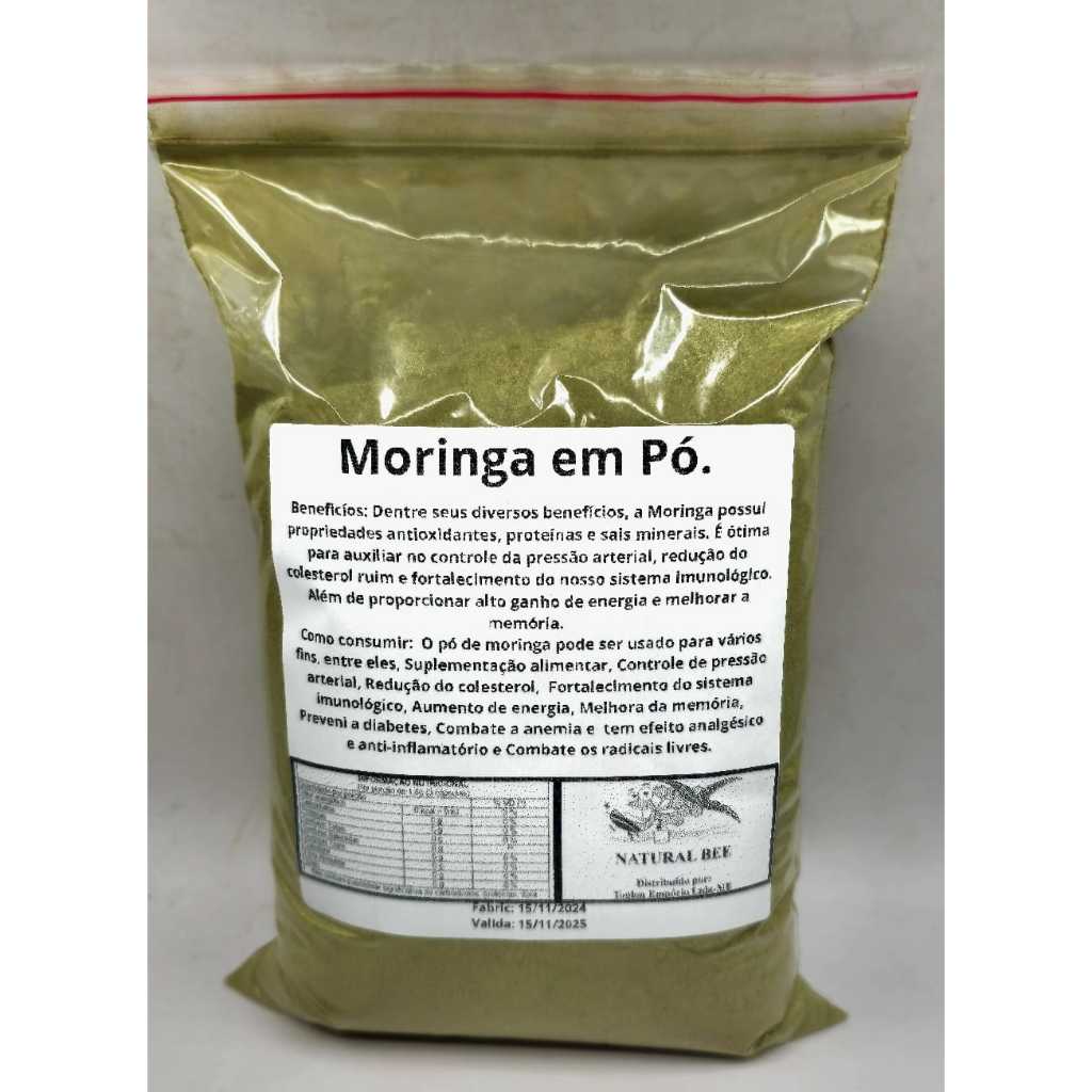 Moringa Em Pó 1kg Nova 100% Pura Chá De Moringa Natural E Original ...