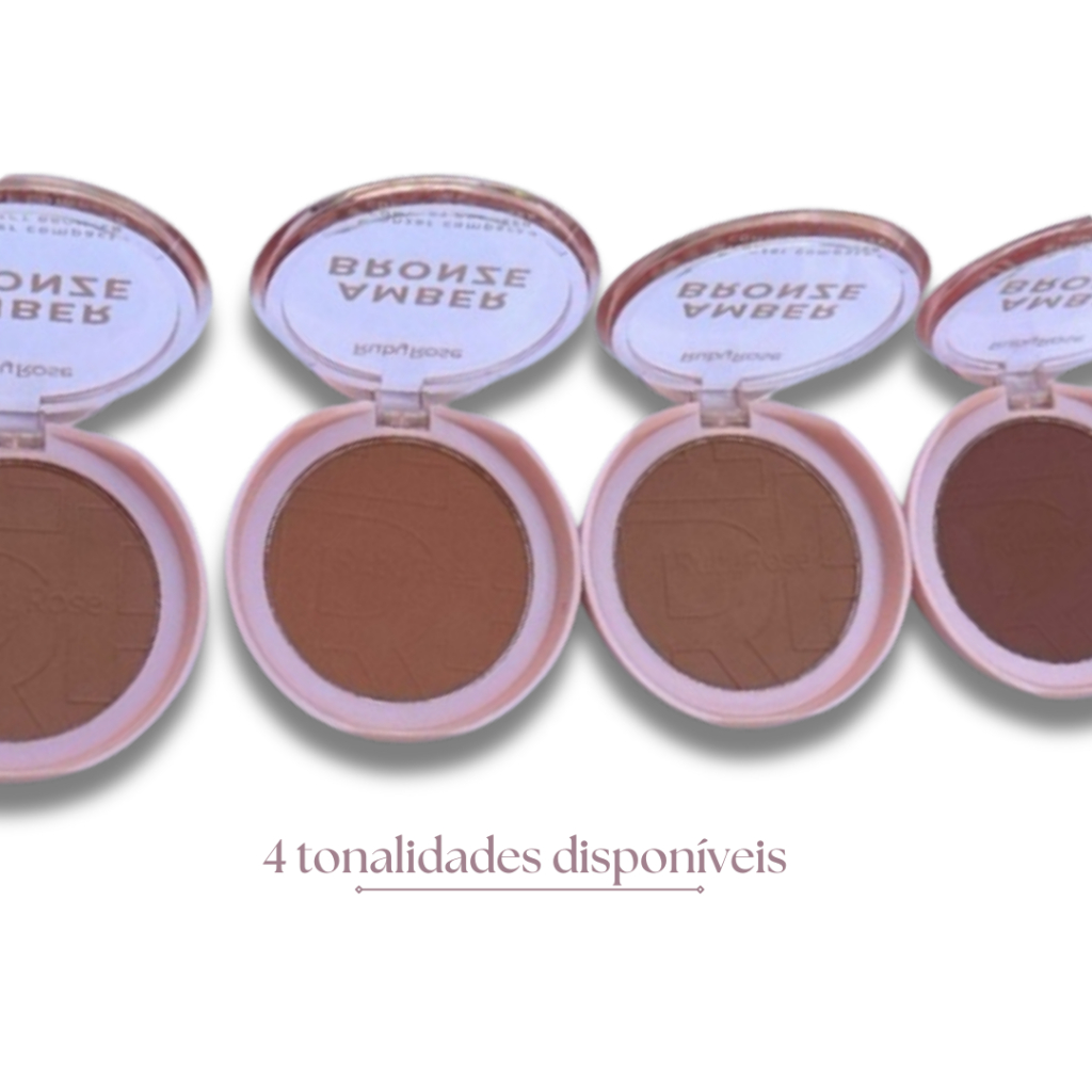 Bronzer Compacto Linha Amber Bronze Disponível em 4 Tonalidades- Ruby Rose Contém 7G. | Shopee ...