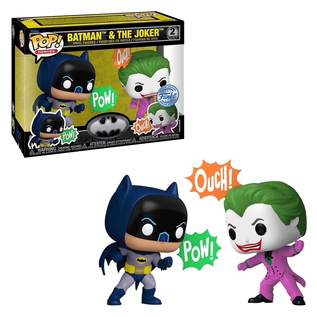 FUNKO POP HEROES DC BATMAN 85TH ANNIVERSARY EXCLUSIVE - BATMAN & THE JOKER | Shopee Brasil