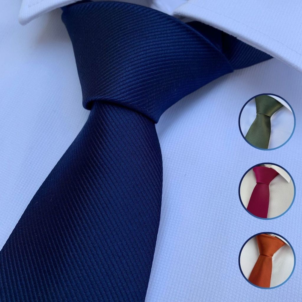 Gravata Masculina Slim e Semi Slim Várias Cores Riscadinha e ...