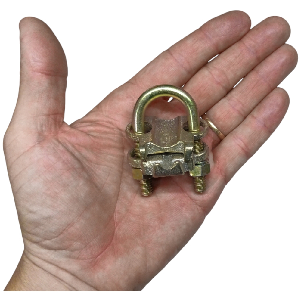 Grampo Conector Gtdu Duplo Aterramento Terra Tipo U para Haste de 5/8 ...