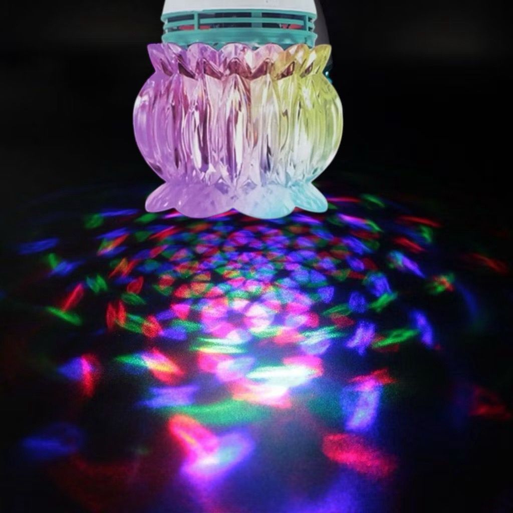 Globo Luzes para Festa Lâmpada de Led Giratória Colorida RGB acompanha ...