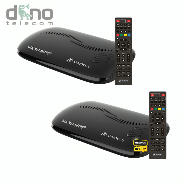 Kit 2 Receptor Digital Vx10 Tv Sat Hd 5g Ku - Vivensis | Shopee Brasil