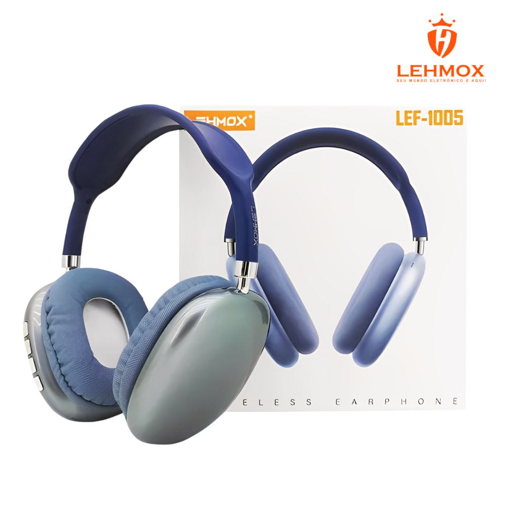 Fone de Ouvido Bluetooth LEHMOX LEF-1005 AZUL | Shopee Brasil