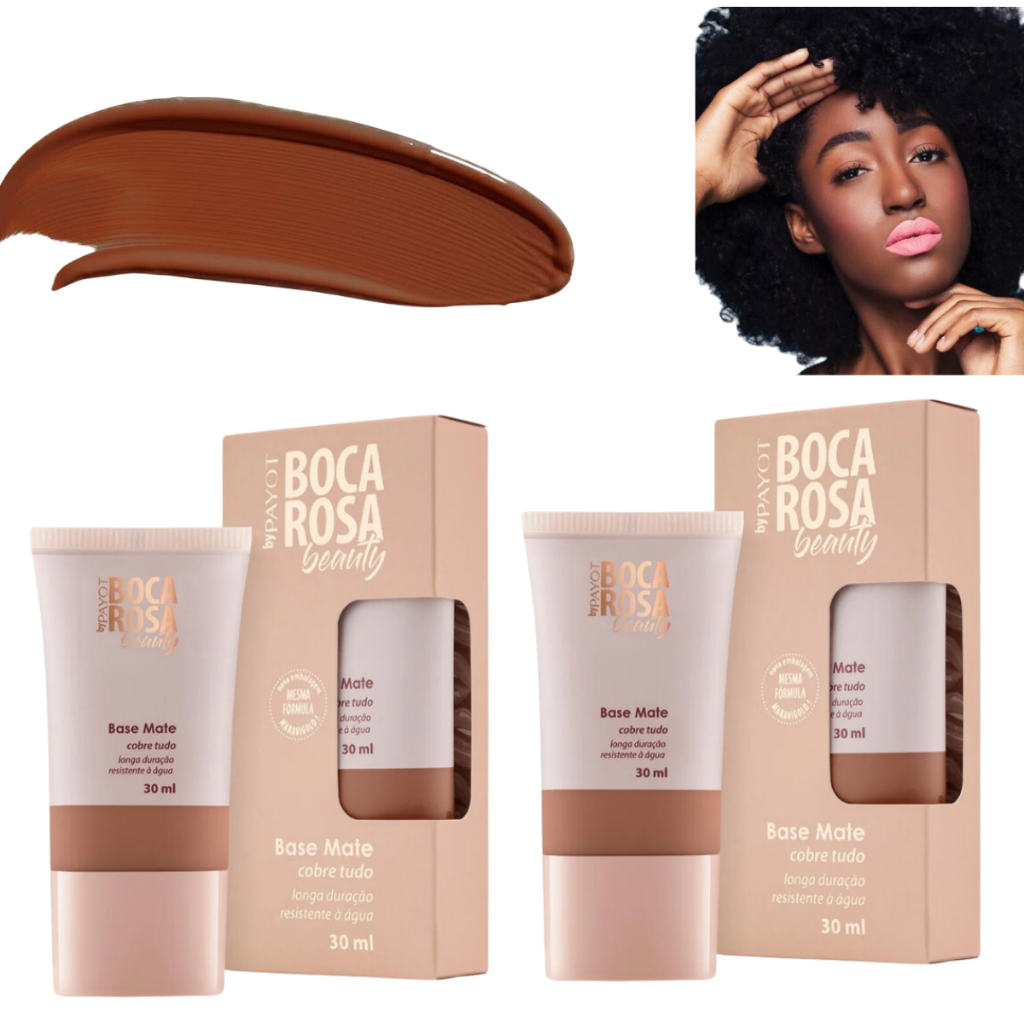 Combo 2 Base Mate Boca Rosa Beauty Payot - Cor 09 Aline 30ml Base de ...