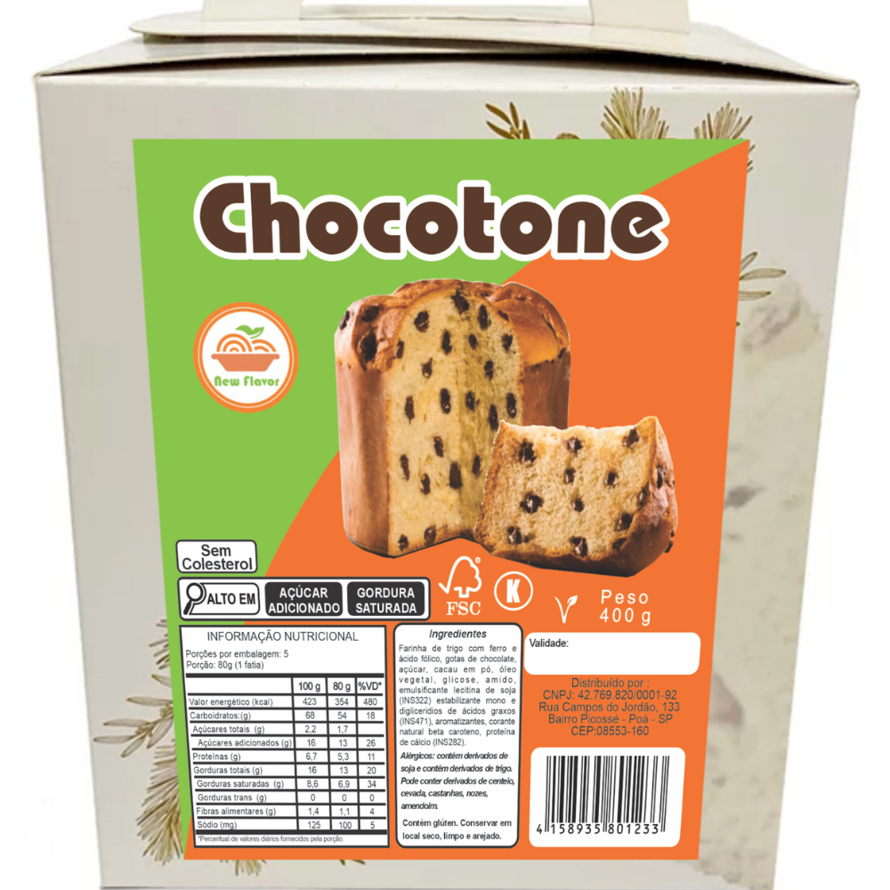 Chocotone Vegano Zero Trans e Lactose 400g New Flavor | Shopee Brasil