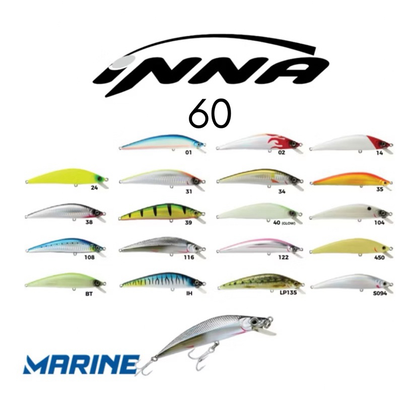 Isca Inna 60 Pro Tuned Marine Sports - 6cm - 5,7g Todas as Cores ...