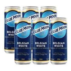 Cerveja Blue Moon, pack contendo 6 latas de 350ml cada. | Shopee Brasil