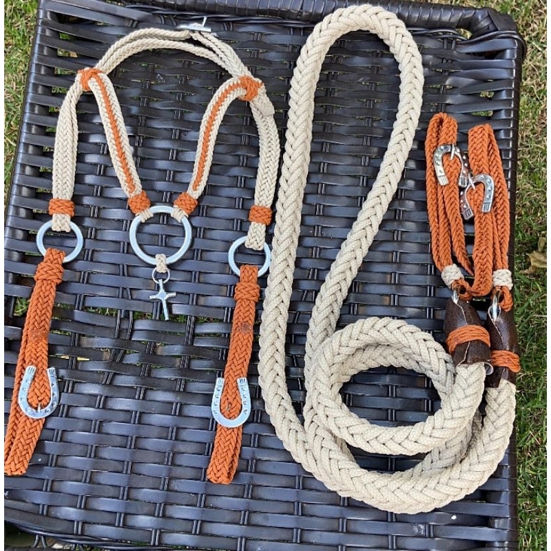 Conjunto cabeçada + rédea | Shopee Brasil