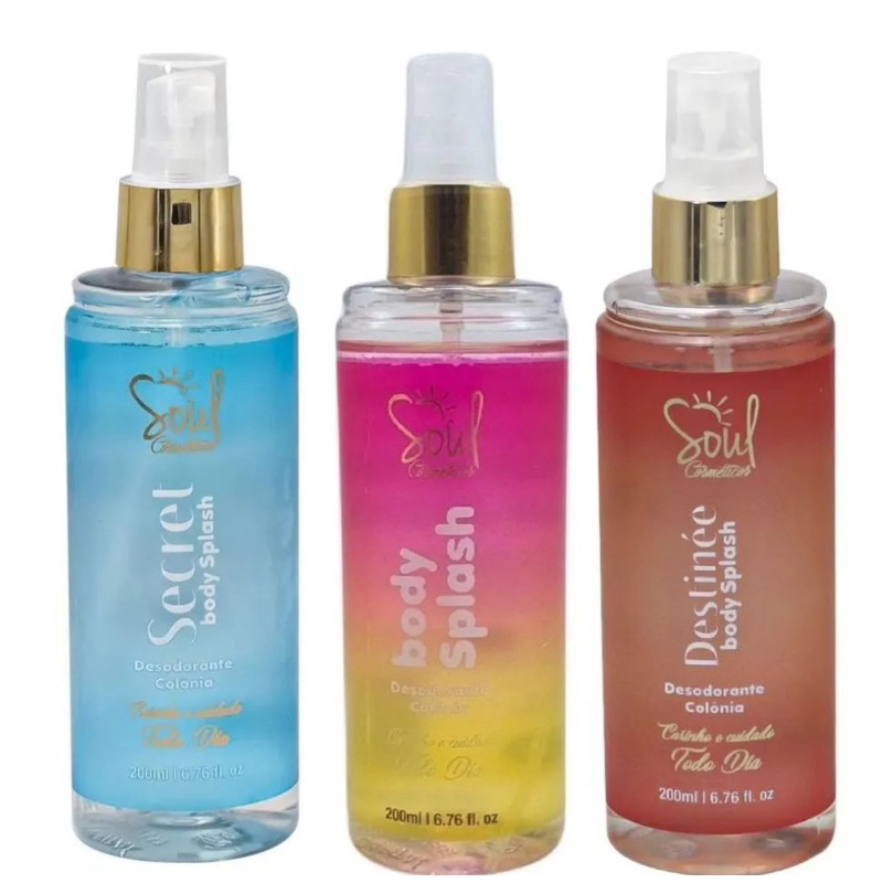 kit 20 Soul Cosmeticos Desodorante Colonia Body Splash 200ml | Shopee Brasil