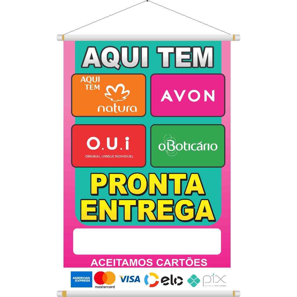Banner Aqui Tem Revendedor Avon Natura Oui Boticario 70x50cm | Shopee ...