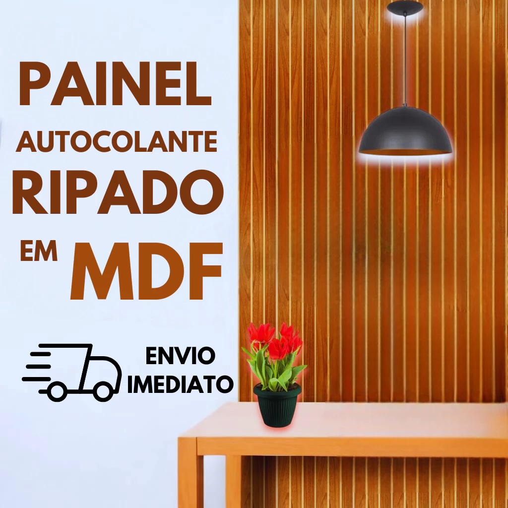 Kit 20 Revestimento Painel De Parede Ripado Decorativo MDF 45x11 ...