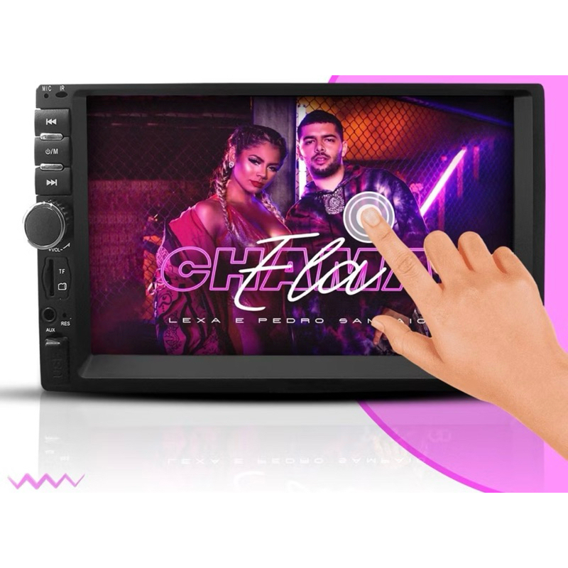 Central Multimídia 2din Universal Espelhamento Bluetooth(Android Ios) + Câmera de ré | Shopee Brasil