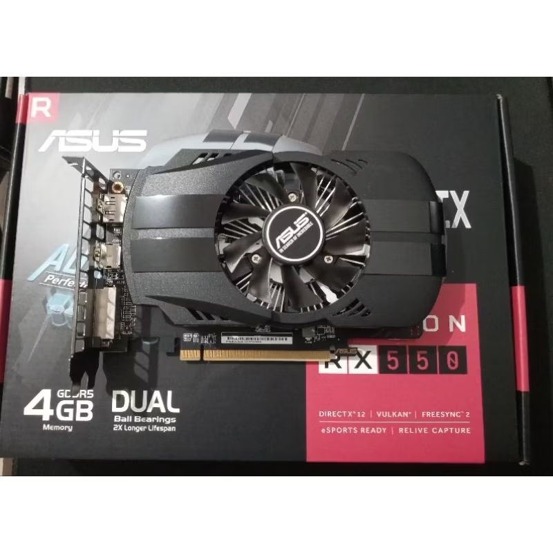 Placa de Vídeo Asus Phoenix Radeon rx 550 4GB GDDR5 128Bit PH-RX550-4G-EVO | Shopee Brasil