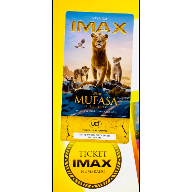 CARD TICKET MUFASA - UCI IMAX OFICIAL | Shopee Brasil