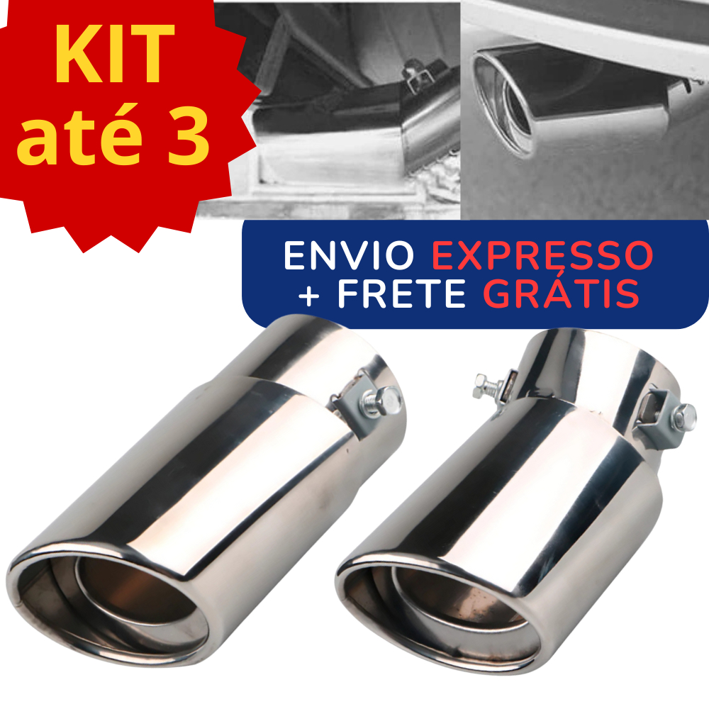 Escapamento Esportivo Ponta De Escape De Carro Curvado ou Reto ...